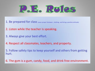 Pe rules | PPT