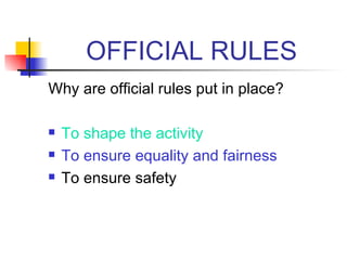PE Rules and Safety | PPT