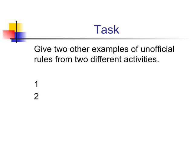 PE Rules and Safety | PPT