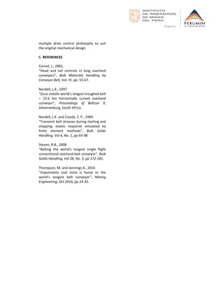 Perumin El Brocal Overland Conveyor - Control System Redesign and Implementation | PDF