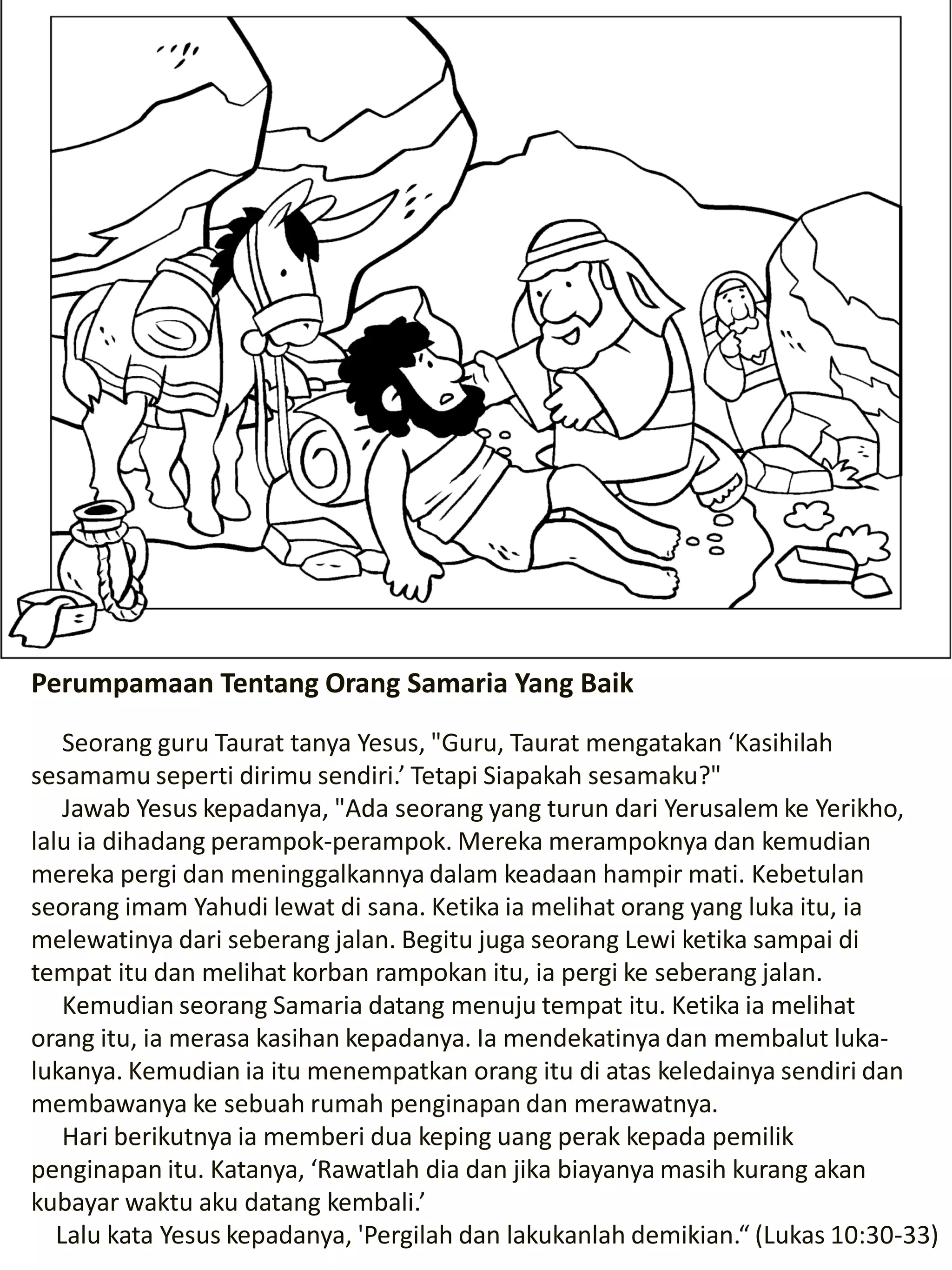 Perumpamaan Yesus untuk anak anak - buku mewarnai | PDF