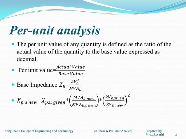 Per unit analysis | PDF | Physics | Science