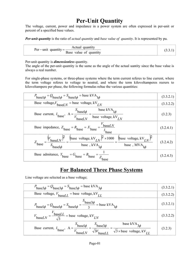 Per unit calculation | PDF