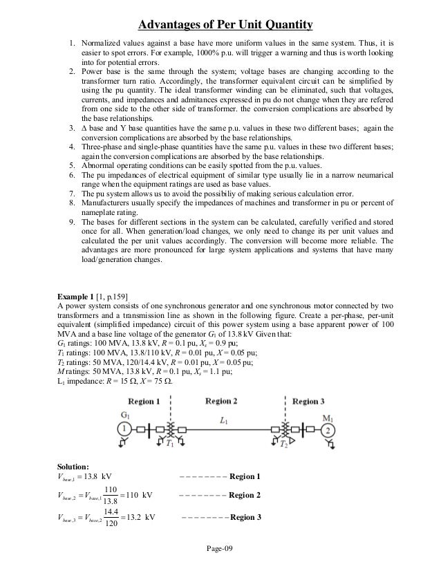 Per unit calculation