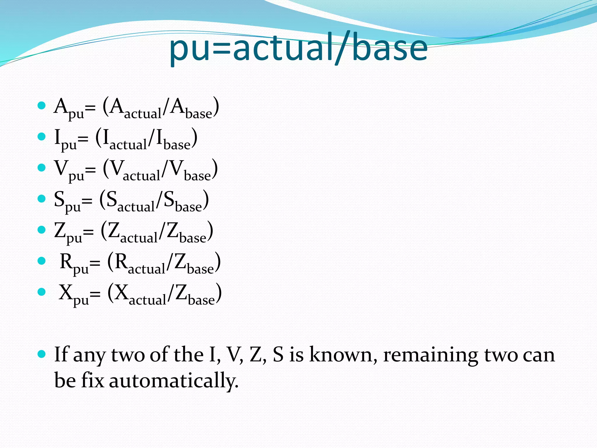 Per unit representation | PPTX