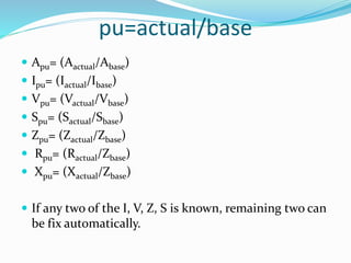 Per unit representation | PPT