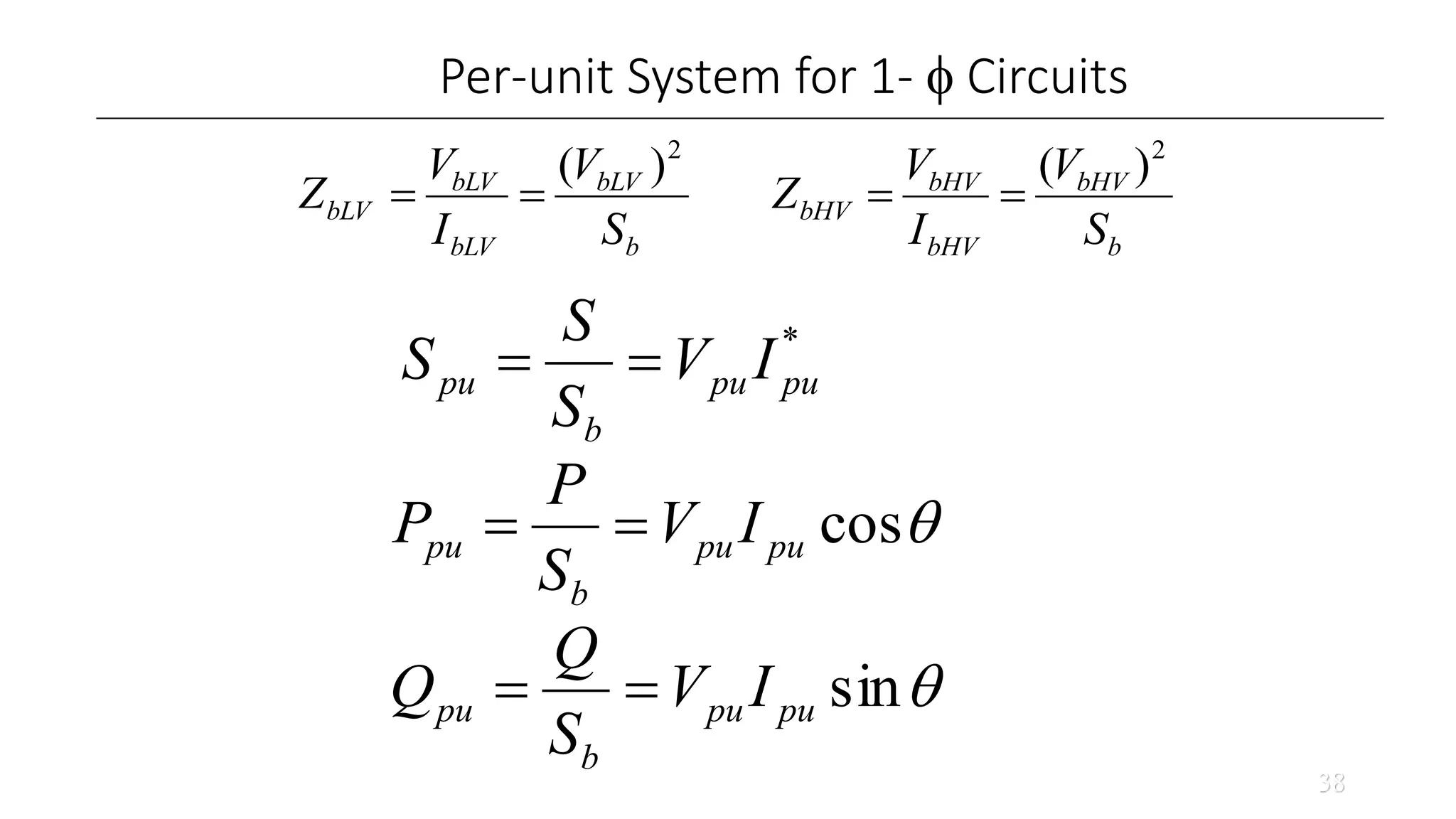 Per unit systems in power systems | PPT