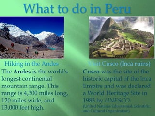 Peru powerpoint | PPTX
