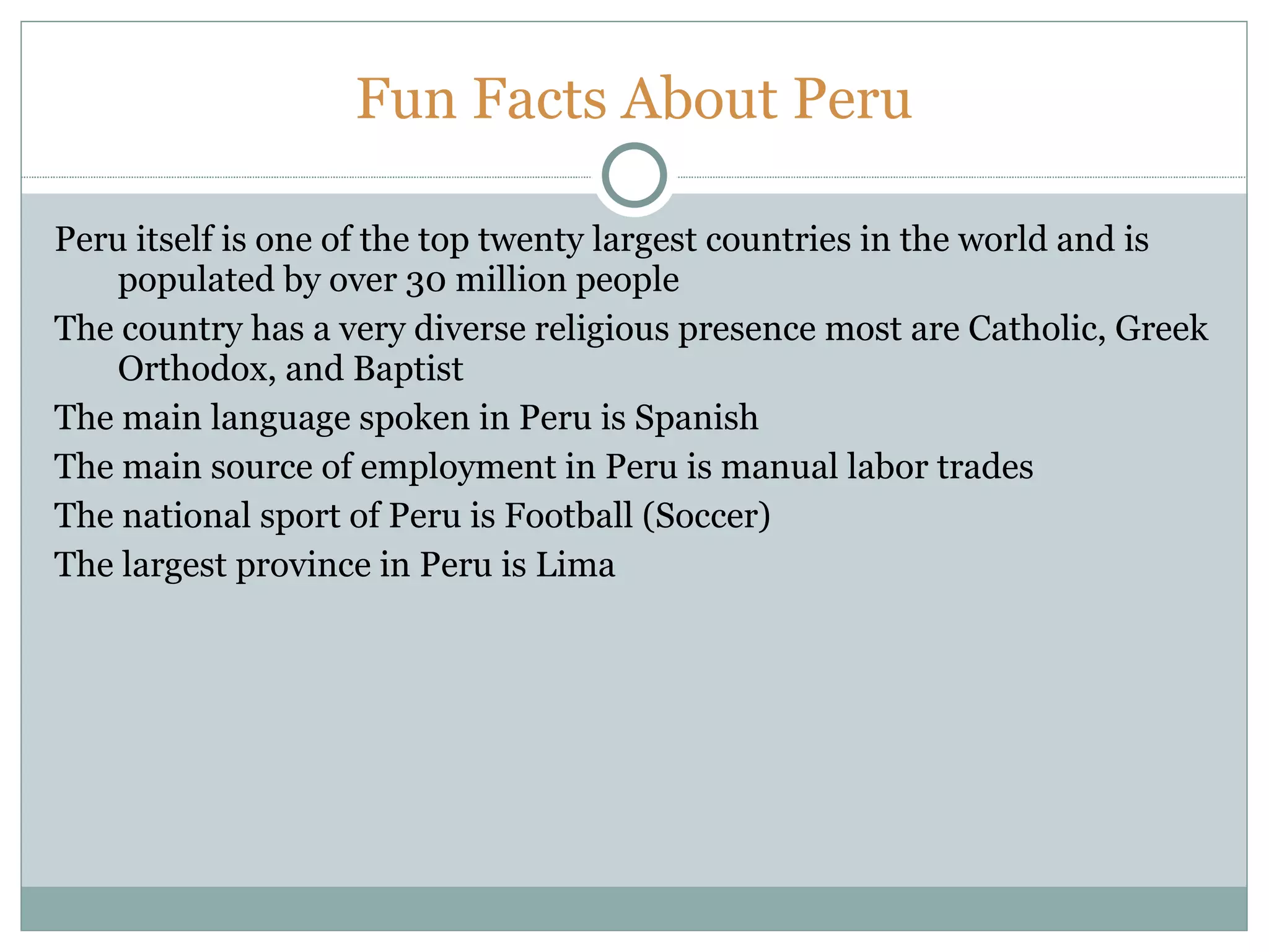 Peru Presentation | PPT