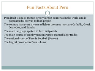 Peru Presentation | PPT