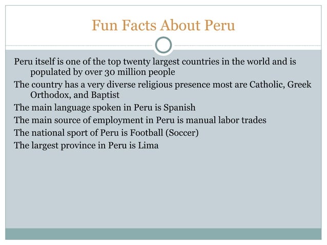 Peru Presentation | PPT