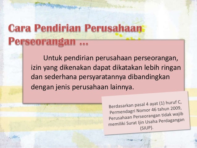 Contoh Perusahaan Perseorangan Perseorangan dilindungi termasuk ...