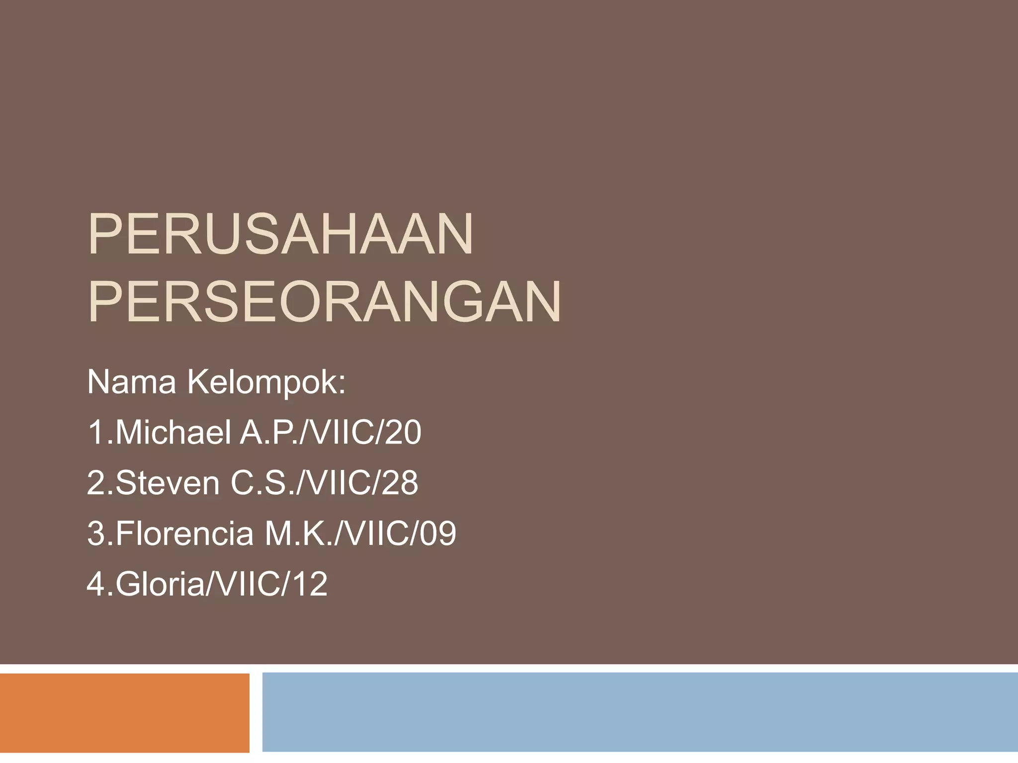 Perusahaan perseorangan | PPTX