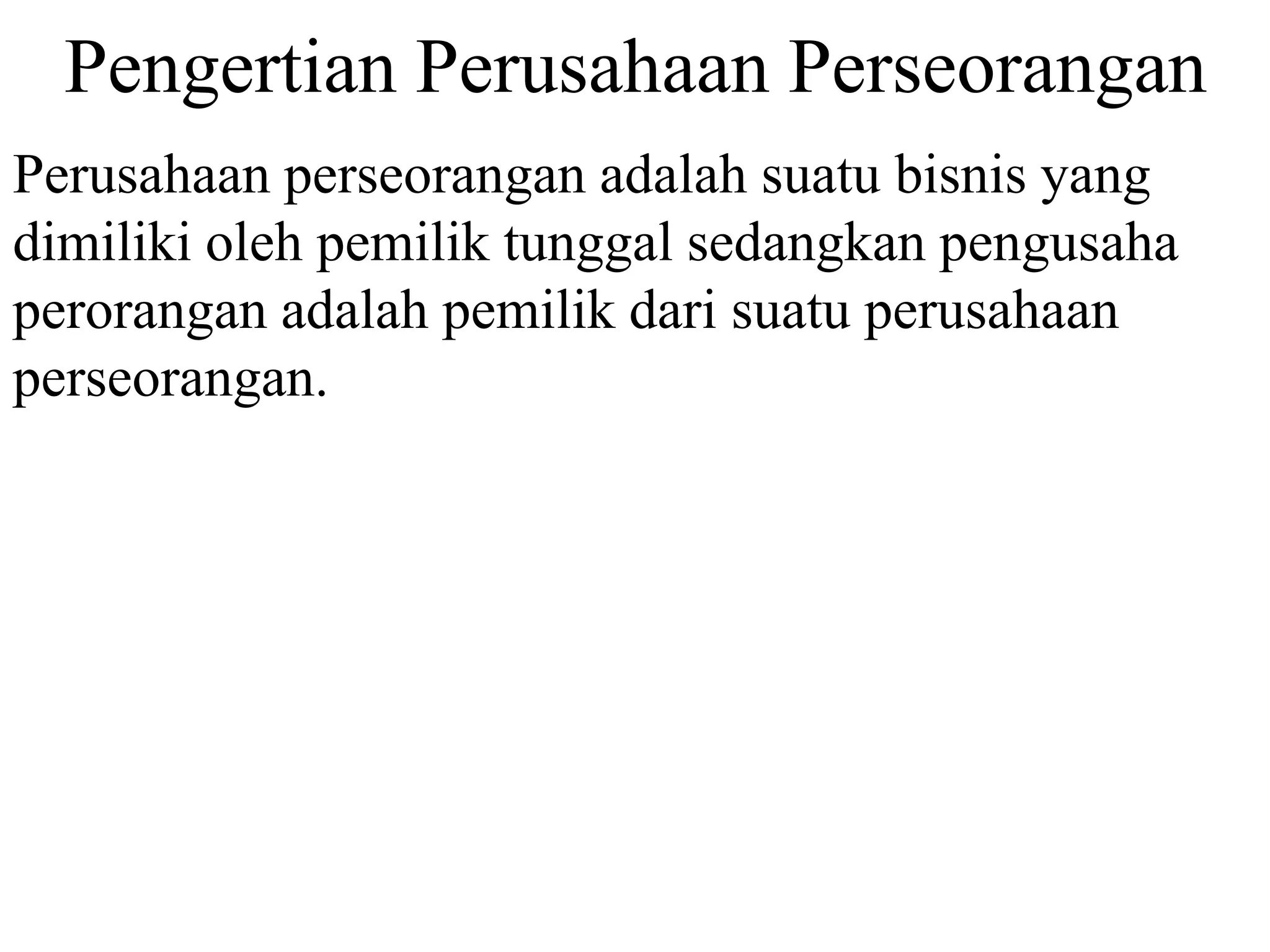 Perusahaan perseorangan (pptx) | PPTX