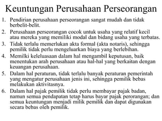 Perusahaan perseorangan (pptx) | PPTX