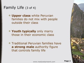 Peru Country PowerPoint Presentation Content | PPT