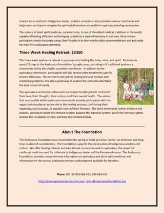 Peru shaman ayahuasca retreat | PDF