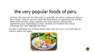 PERUVIAN GASTRONOMY gastronomia peruana | PPTX