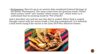 PERUVIAN GASTRONOMY gastronomia peruana | PPTX