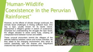 Human-Wildlife Coexistence in the Peruvian Rainforest | PPT