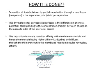 Pervaporation | PPTX