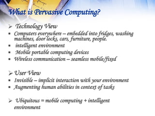 Pervasive Computing | PPT