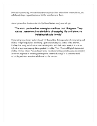 Pervasive computing | PDF