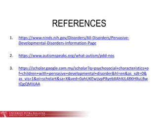 Pervasive developmental disorder | PPTX
