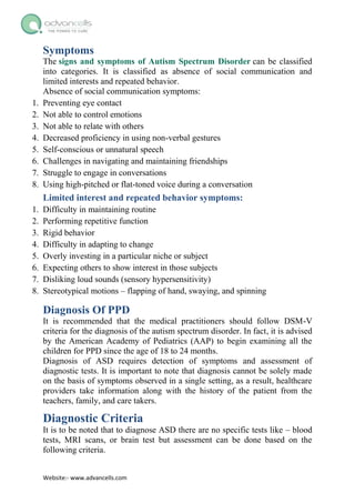 Pervasive Developmental Disorder: causes, symptoms & treatment | PDF