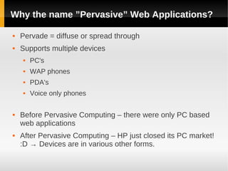 Pervasive Web Application Architecture | PDF