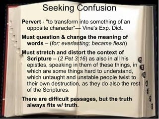 Perverting the gospel | PPT
