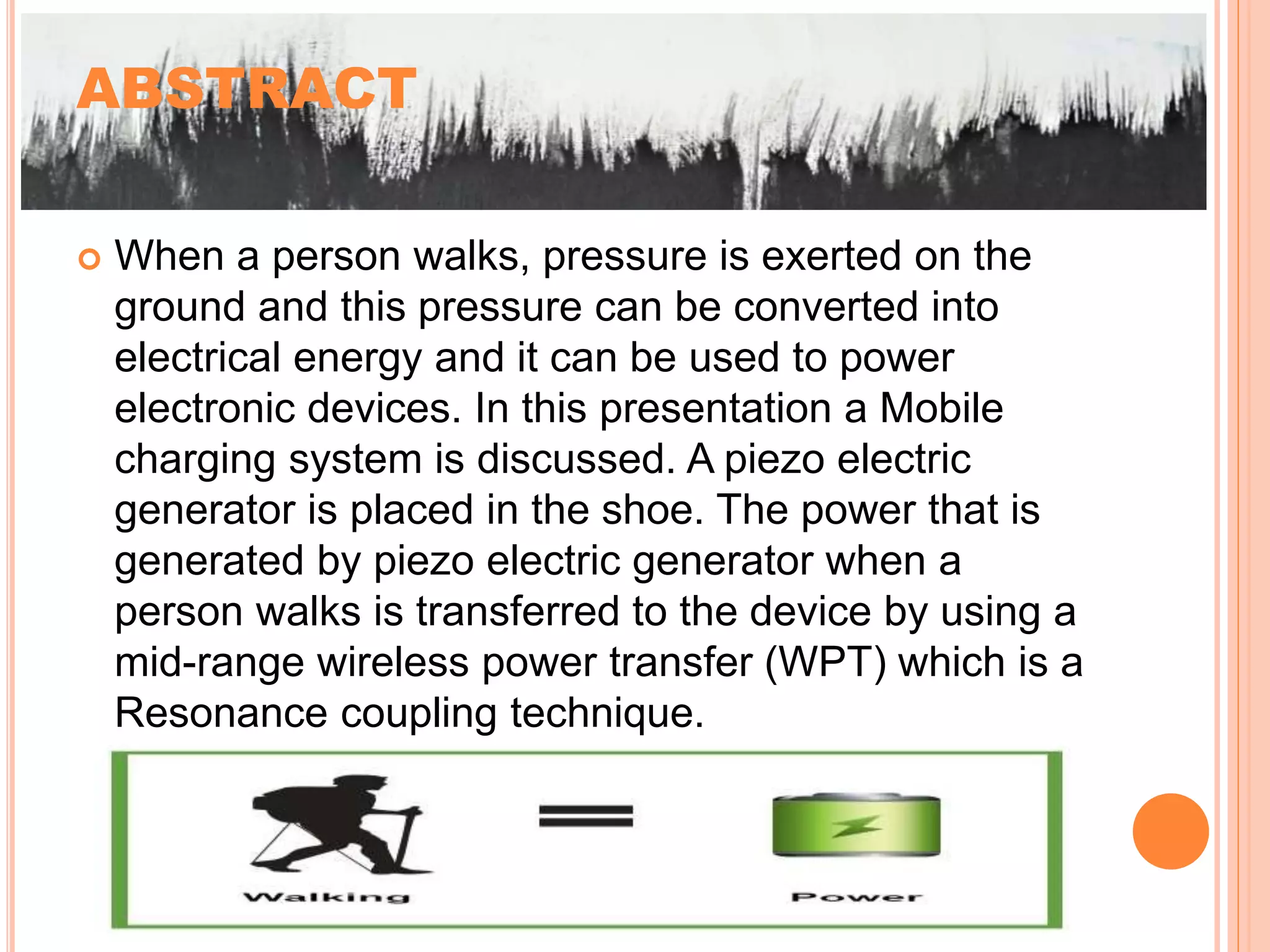 Project Power Shoe: Piezoelectric Wireless Power Transfer - A Mobile ...