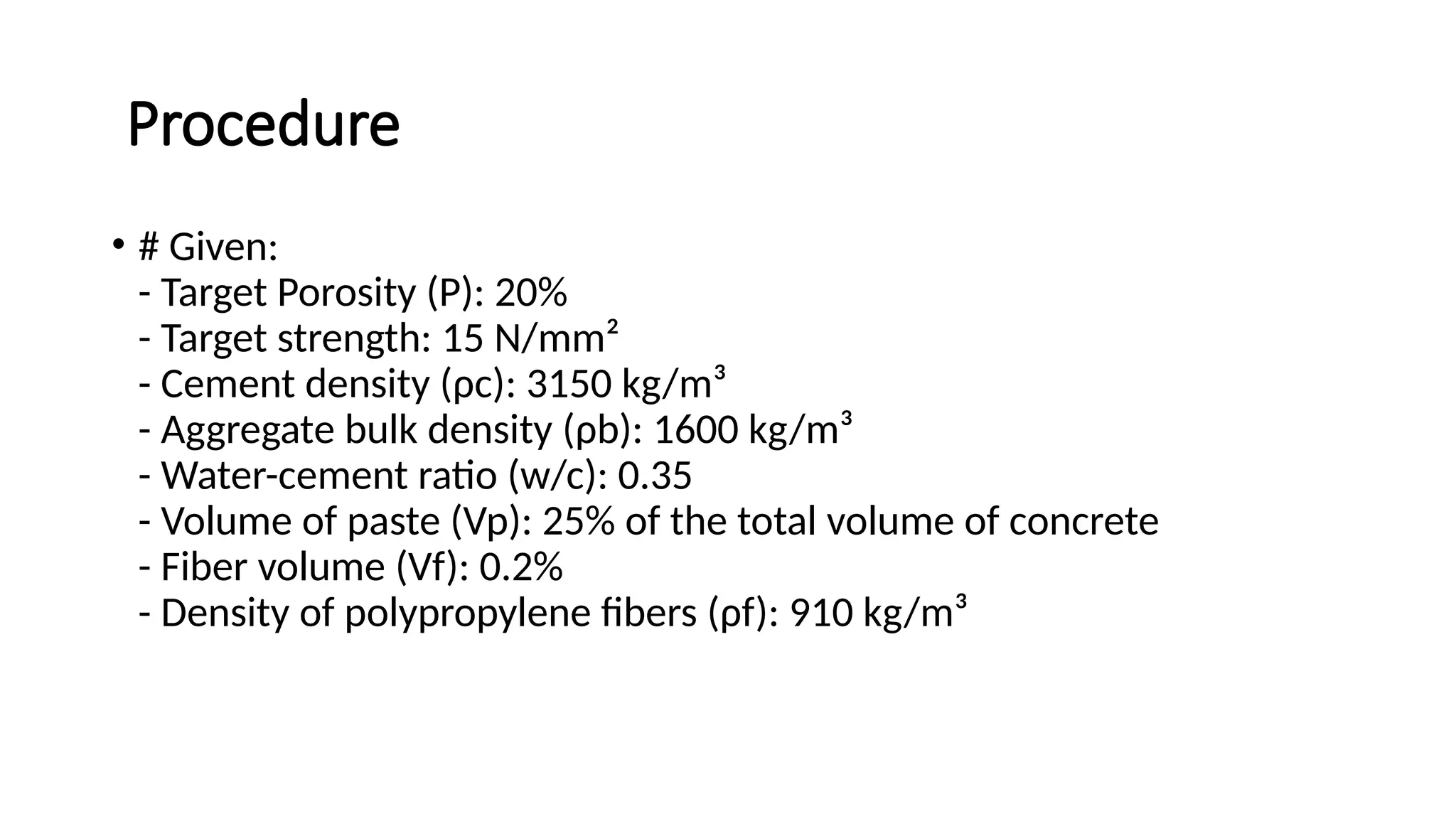 pervious concrete design mix example with fibres | PPT