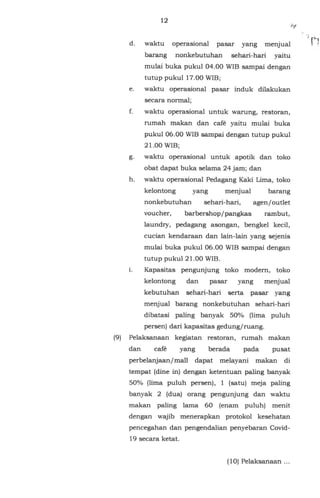 Perwal 96 2021 ttg perubahan ke 4 ppkm lvl 3 | PDF