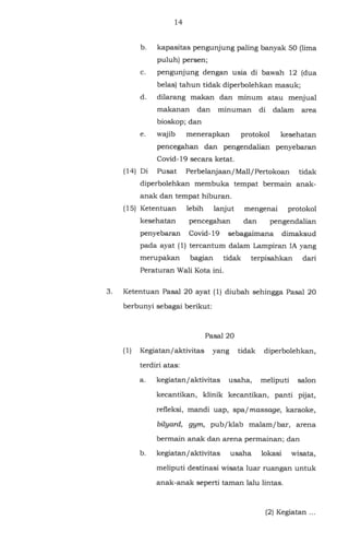 Perwal 96 2021 ttg perubahan ke 4 ppkm lvl 3 | PDF