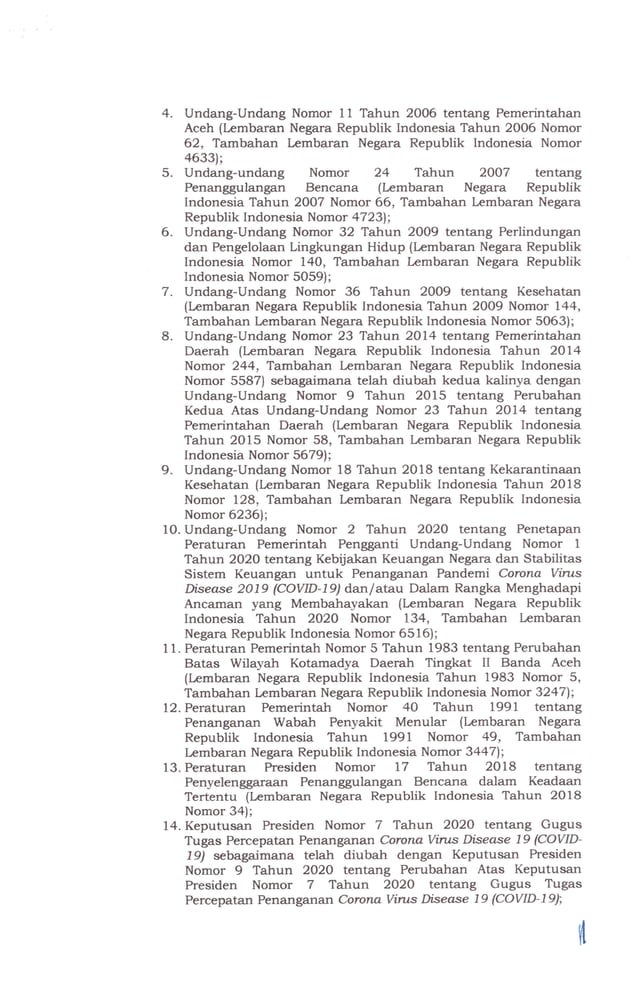 Perwal Banda Aceh Penerapan Disiplin Protokol Kesehatan | PDF