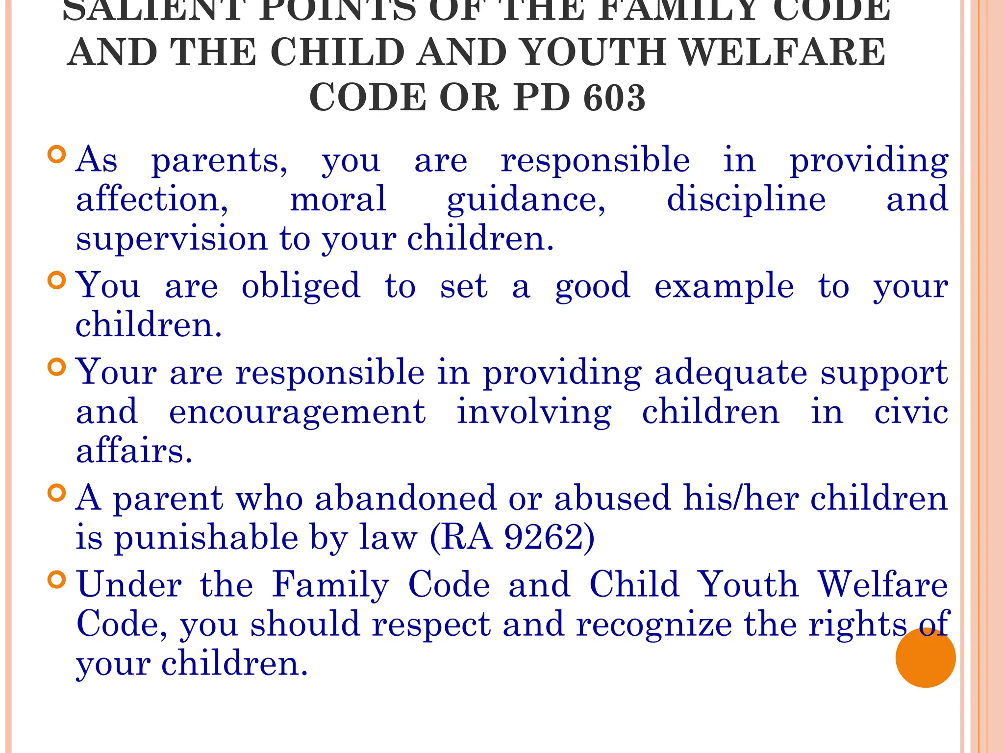 PES Responsible Parenting lecture to parents | PPT