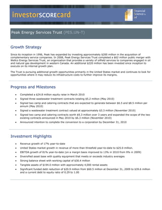 Peak Energy Services v1 | PDF