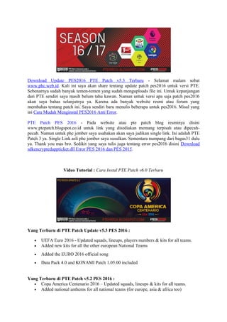 Pes 2016 | PDF