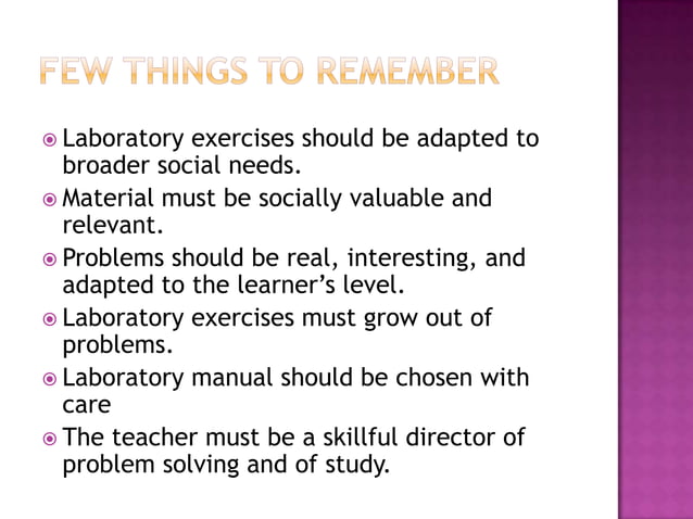 Teaching Method - Laboratory Method | PPTX | Education