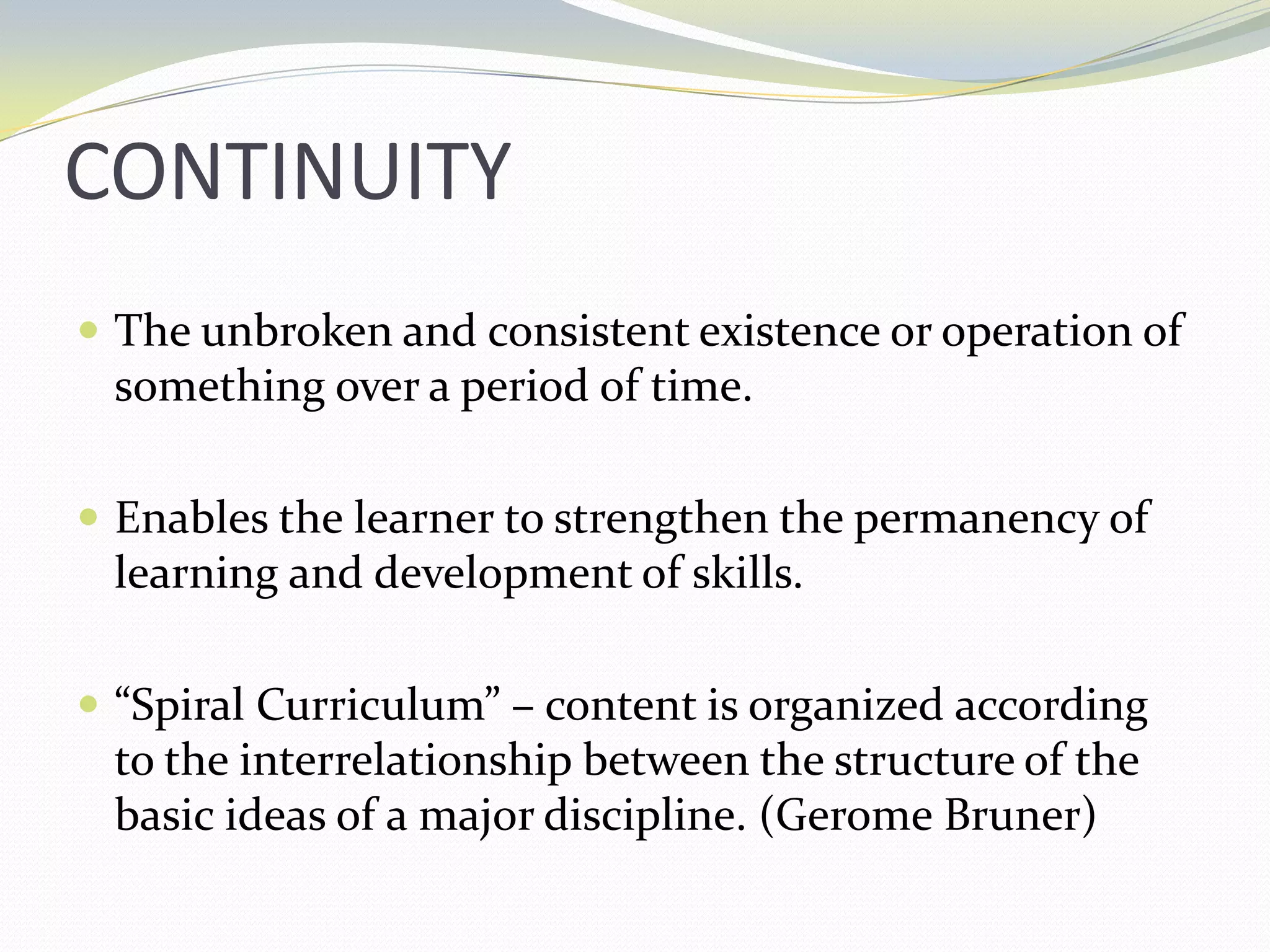 Dimensions and Principles of Curriculum Design | PPTX