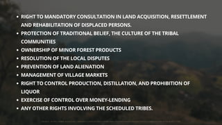 PESA - Panchayat (Extension to Scheduled Areas) Act, 1996 | PDF