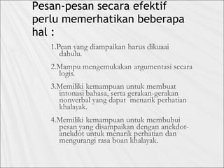 Pesan (kode verbal dan nonverbal) | PPT