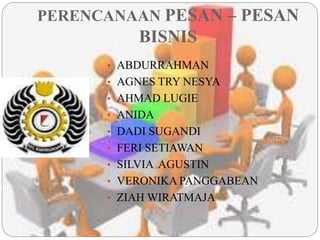 Perencanaan Pesan – pesan bisnis | PPTX