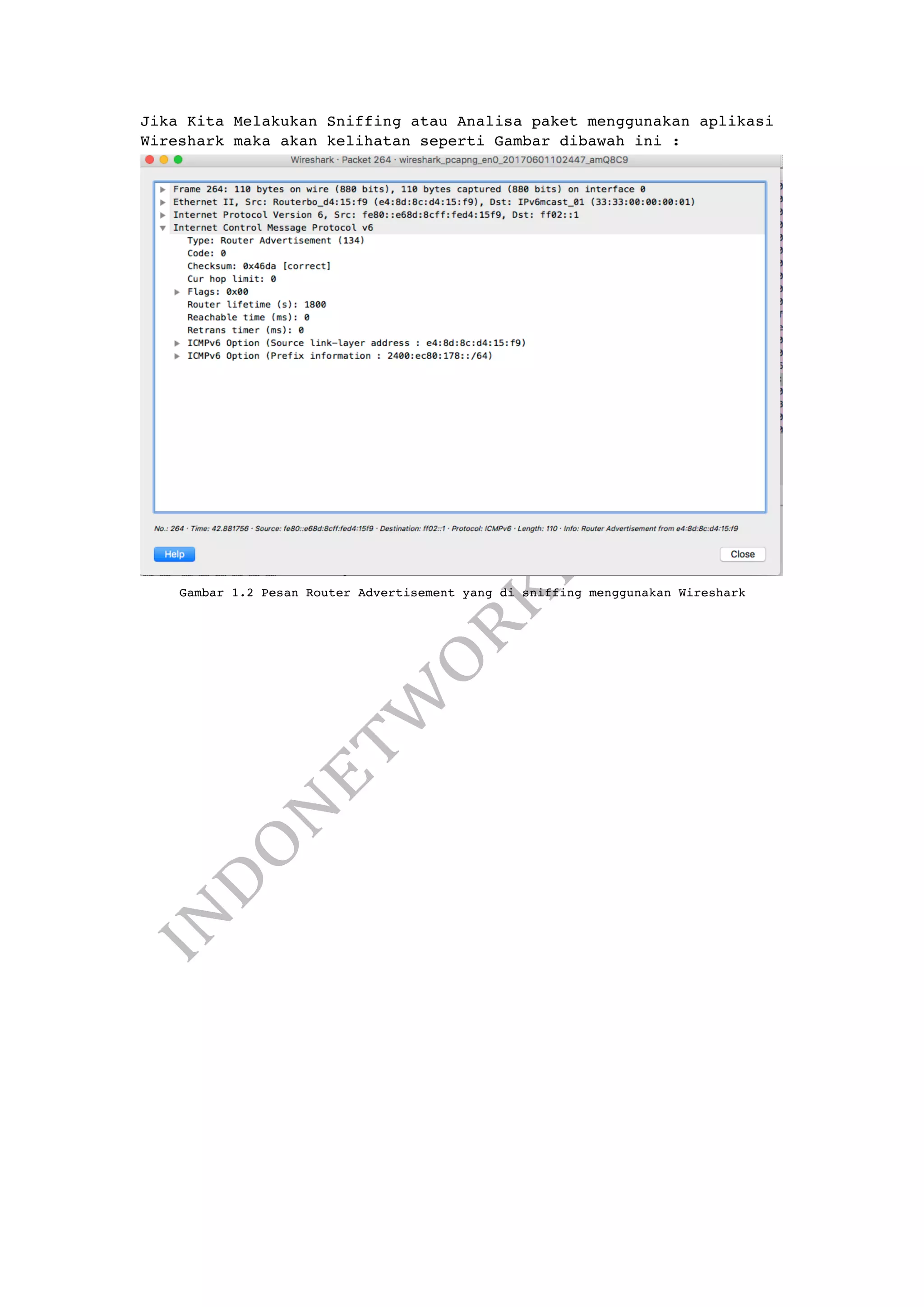 Pesan router advertisement | PDF