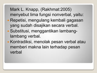 Pesan verbal dan pesan non verbal | PPTX