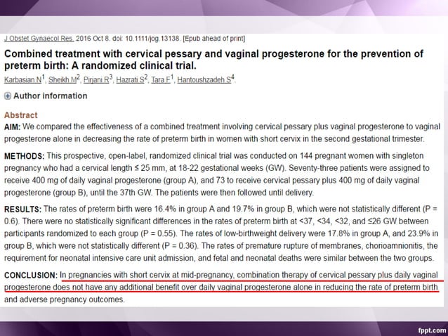 PESSARY TRONG DỰ PHÒNG SANH NON | PDF
