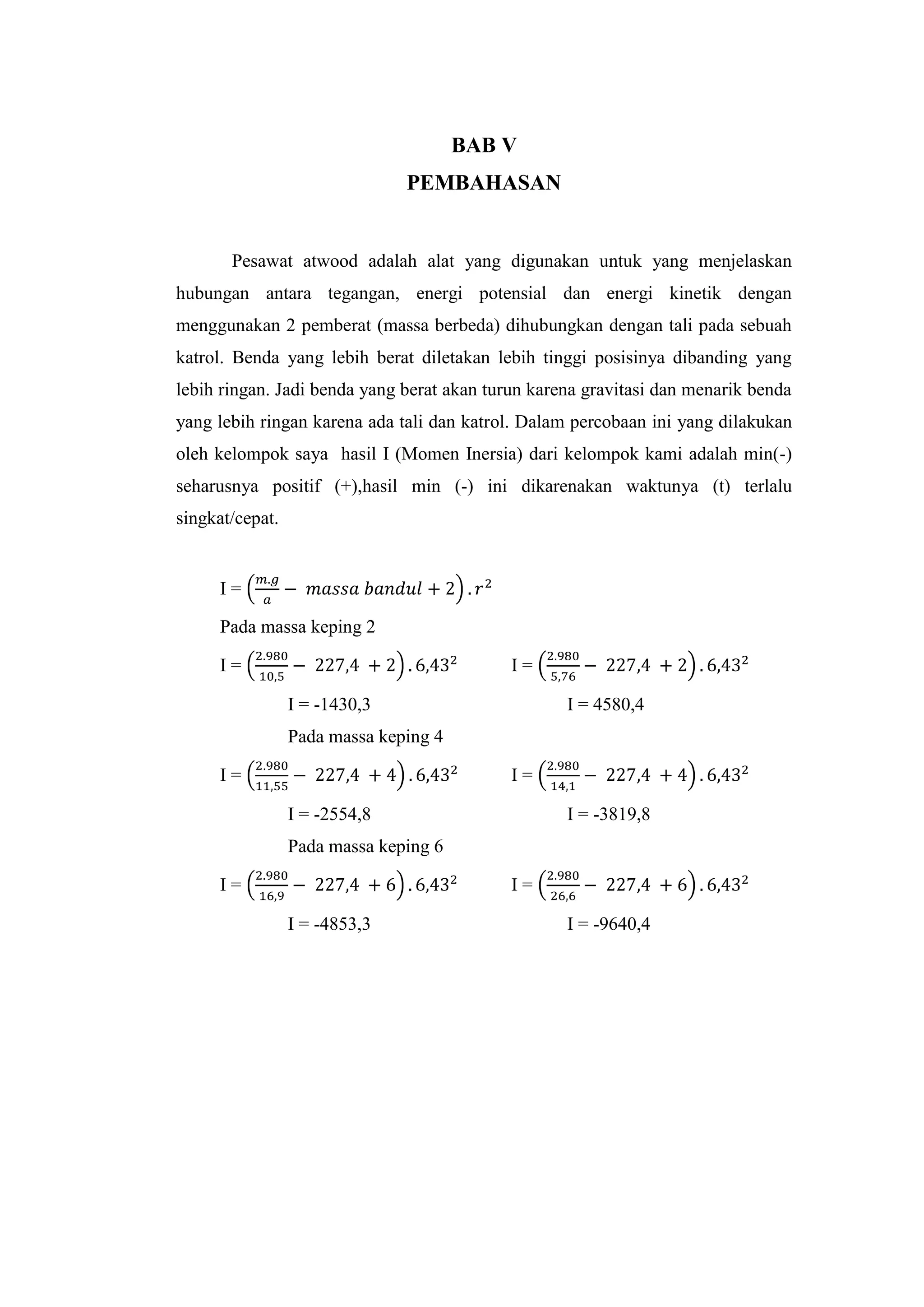 Pesawat atwood | DOCX