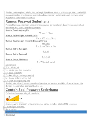 Pesawat sederhana | PDF