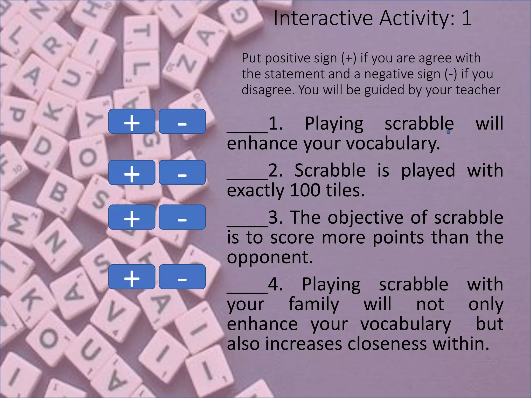 Unit 3 Scrabble Grade 8 P.E. | PPTX